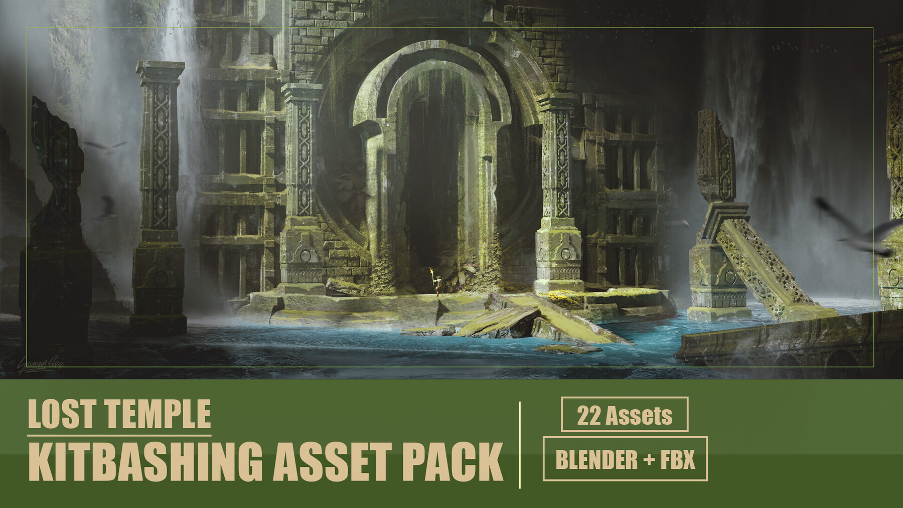 ArtStation - Lost Temple - Kitbashing Asset Pack | Resources