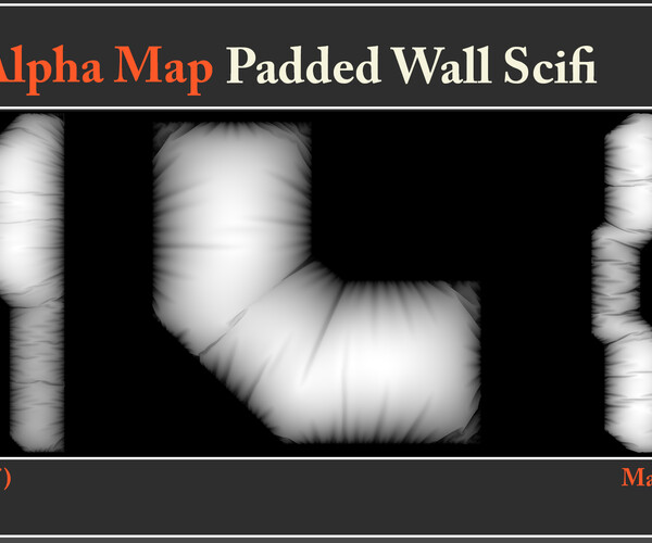 ArtStation - 120 Alpha Maps Padded Wall SCIFI | Game Assets