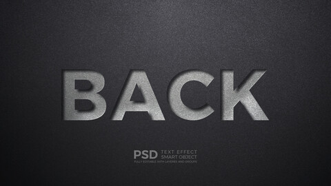 ArtStation - Back PSD fully editable text effect. Layer style PSD ...