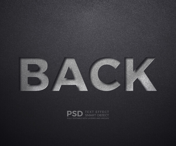 ArtStation - Back PSD fully editable text effect. Layer style PSD ...