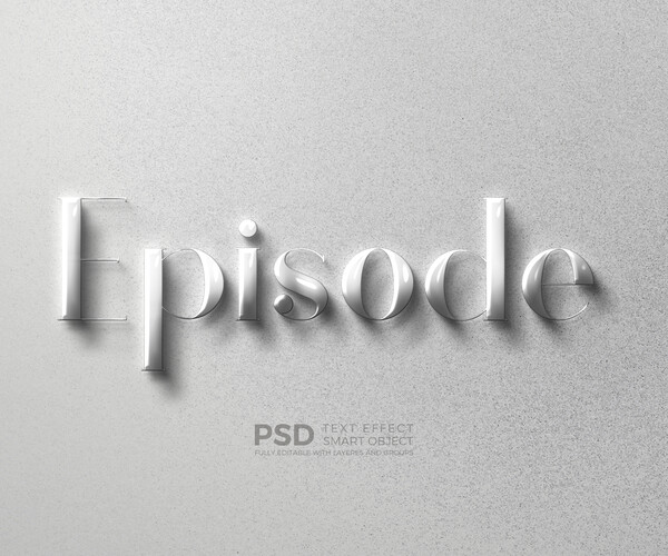 ArtStation - Episode PSD fully editable text effect. Layer style PSD ...