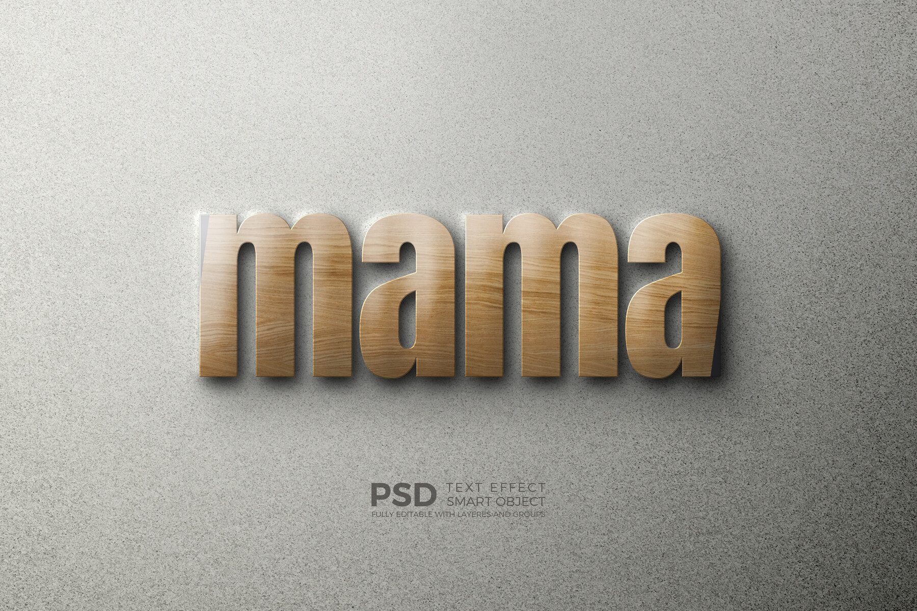 ArtStation - Mama PSD fully editable text effect. Layer style PSD ...