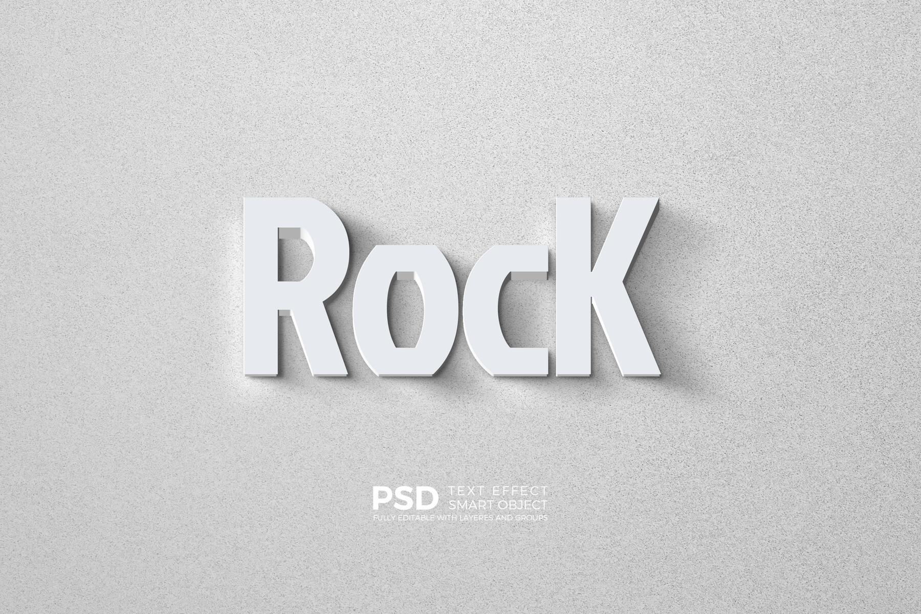 ArtStation - Rock PSD fully editable text effect. Layer style PSD ...