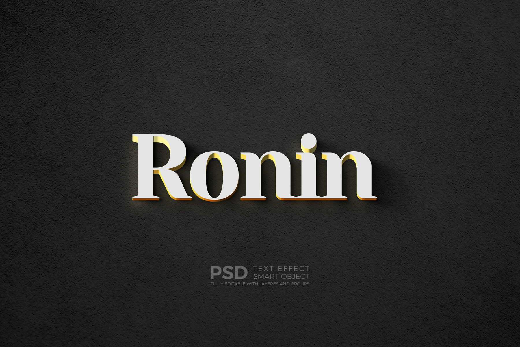 ArtStation - Ronin PSD fully editable text effect. Layer style PSD ...
