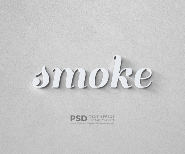 ArtStation - Smoke PSD fully editable text effect. Layer style PSD ...