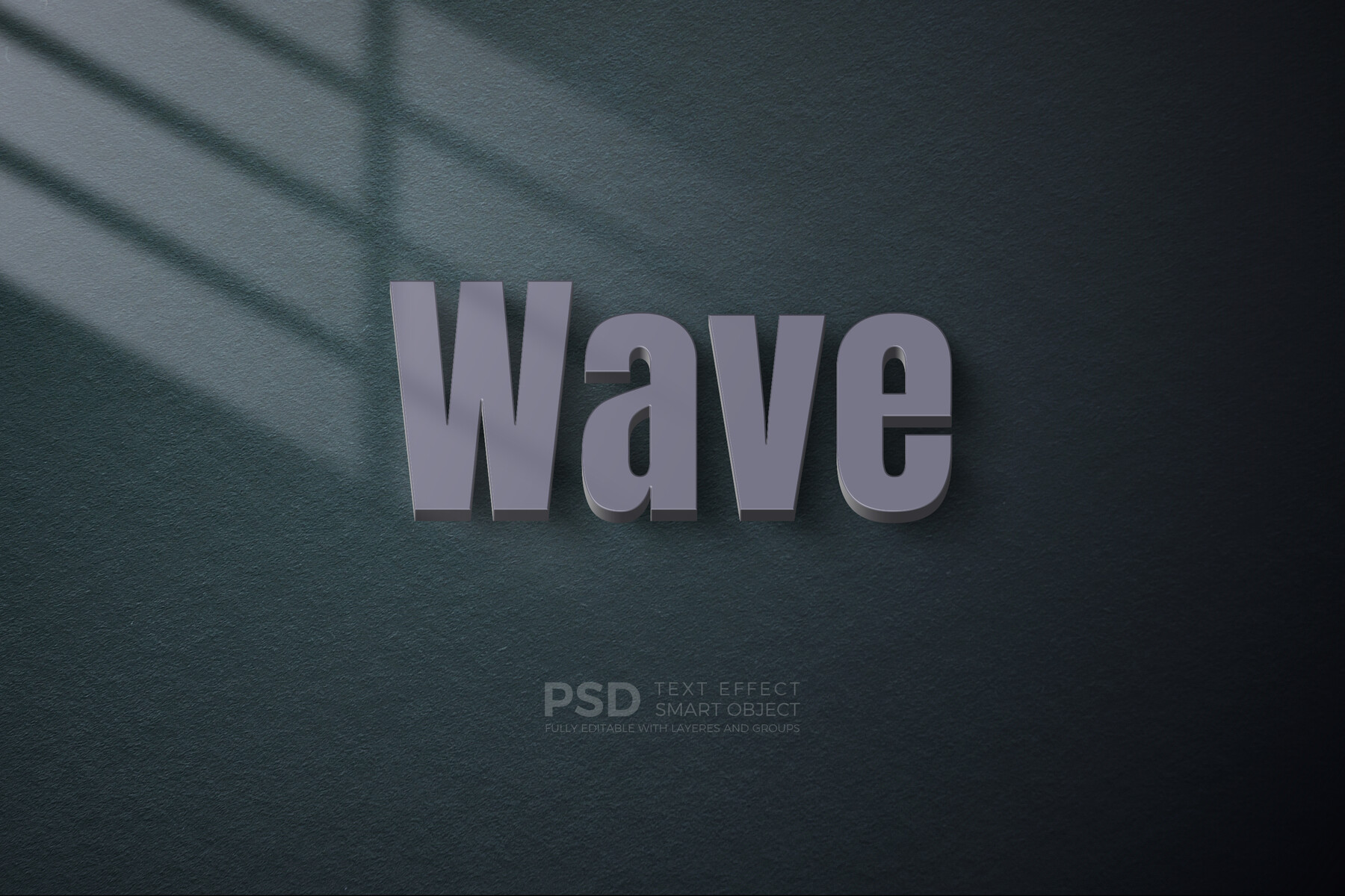 ArtStation - Wave PSD fully editable text effect. Layer style PSD ...