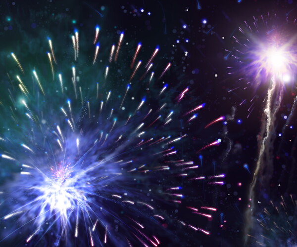ArtStation - Realistic fireworks overlays, Fireworks Backdrops PSD ...