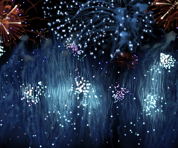 ArtStation - Realistic fireworks overlays, Fireworks Backdrops PSD ...