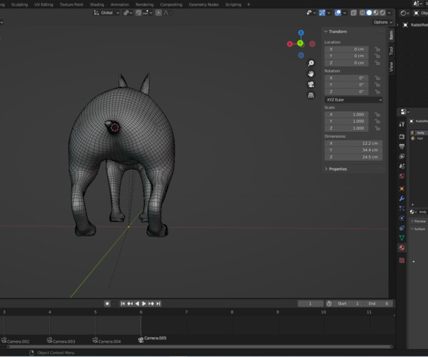 ArtStation - Fur Rabbit Gray V04 Rigged and Animation | Game Assets