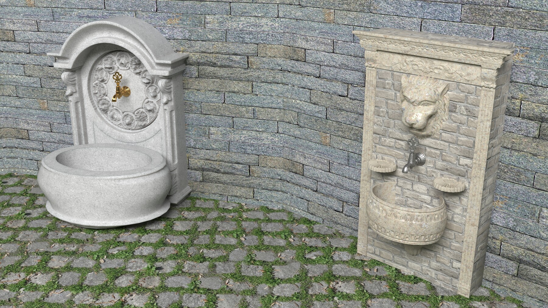 ArtStation - Wall Fountains Collection 4K | Resources