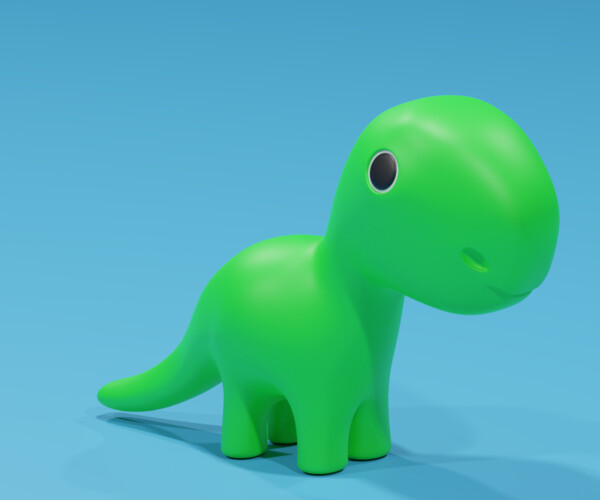 ArtStation - Cartoon Cute Dinosaur Toy 3D model | Resources