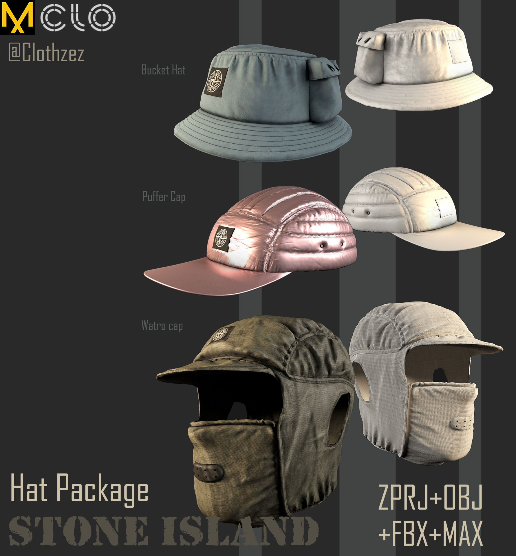 ArtStation - Stone Island Hat Package | Game Assets