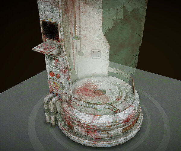 ArtStation - Sci-fi Old Laboratory Capsule | Game Assets