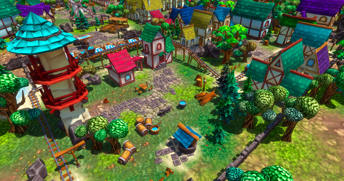ArtStation - Stylized Fantasy Village | Game Assets