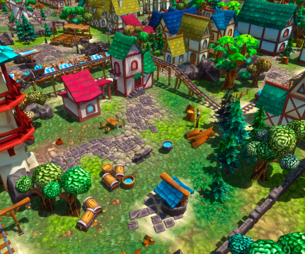 ArtStation - Stylized Fantasy Village | Game Assets