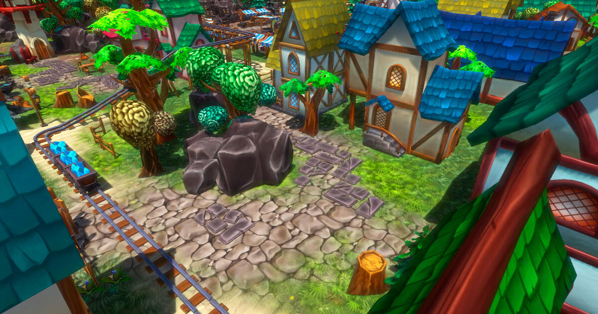 ArtStation - Stylized Fantasy Village | Game Assets