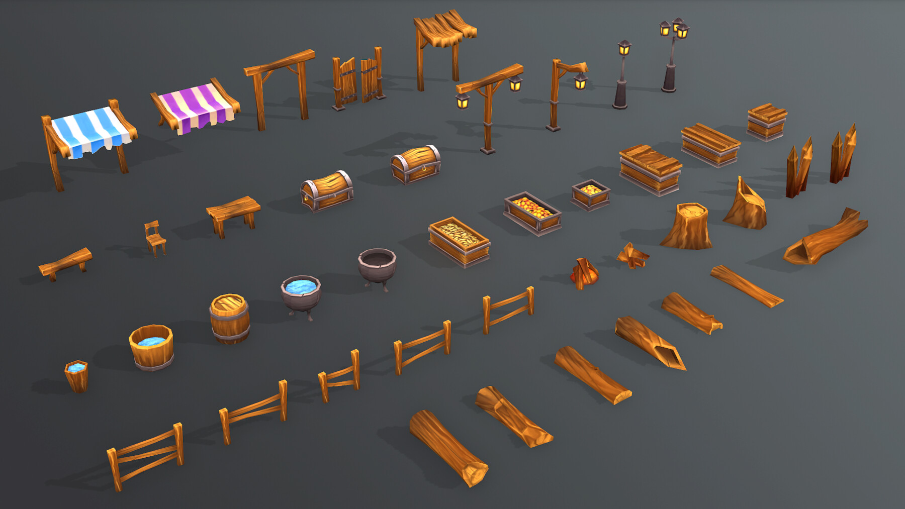 ArtStation - Stylized Fantasy Village | Game Assets