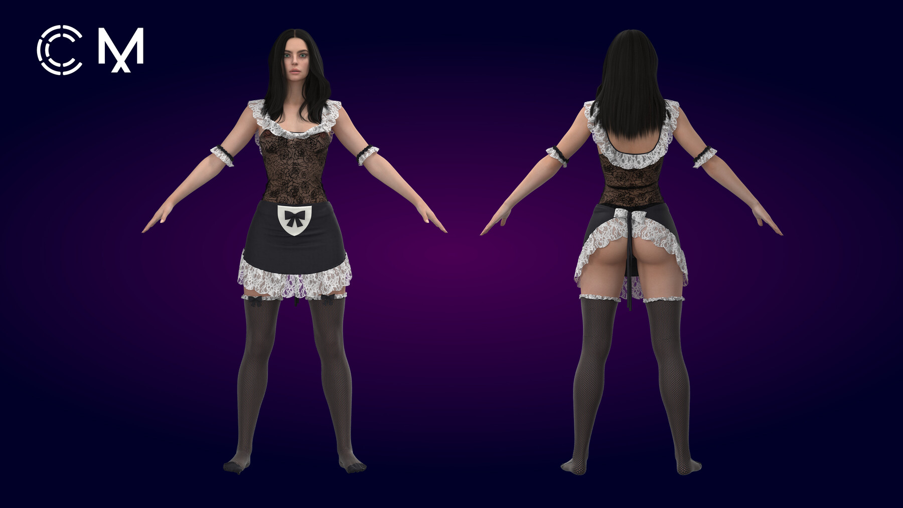 Raintsa Sexy Maid Dress Marvelous Designer Clo3d Project