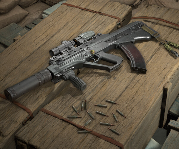 ArtStation - VULCAN-MALYUK_assault rifle | Game Assets