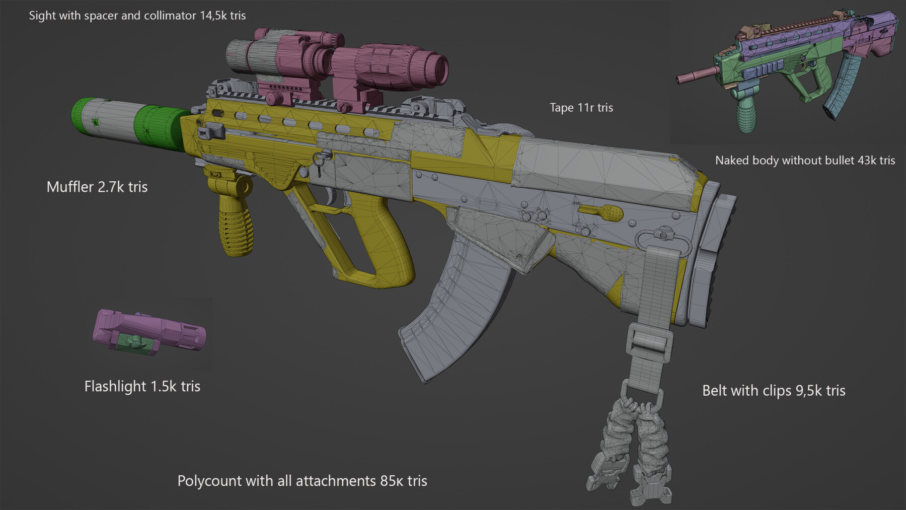 ArtStation - VULCAN-MALYUK_assault rifle | Game Assets