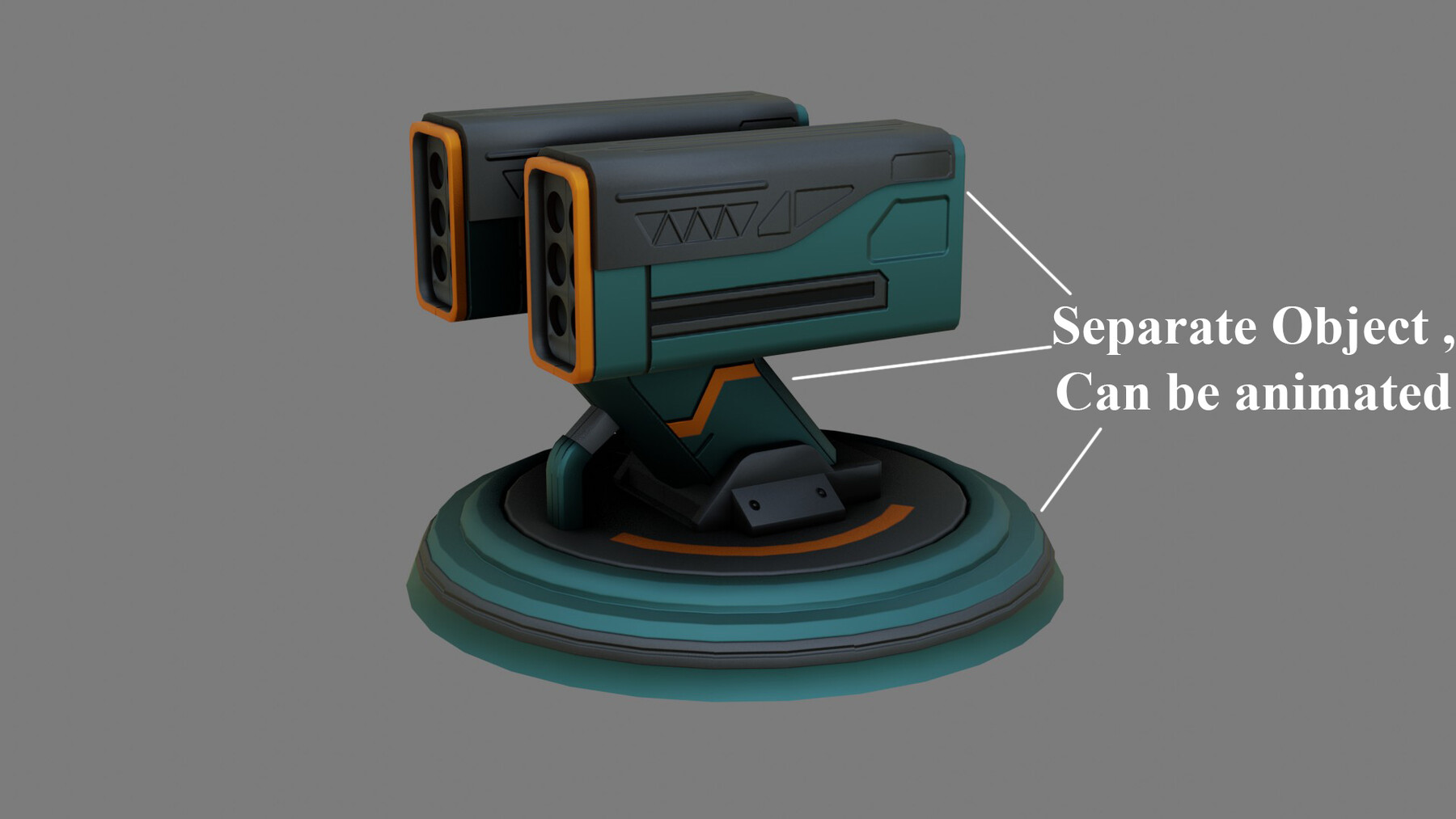 ArtStation - Sci-Fi Missile Launcher - Low Poly - Game Ready - PBR ...