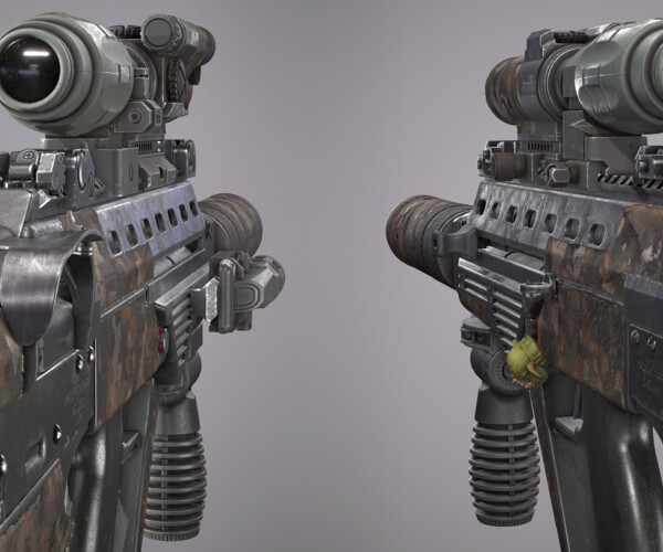 ArtStation - VULCAN-MALYUK_assault rifle | Game Assets