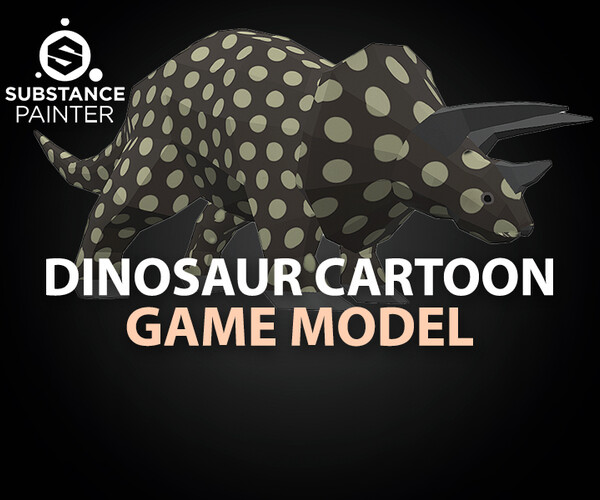 ArtStation - Dinosaur Triceratops Cartoon | Game Assets