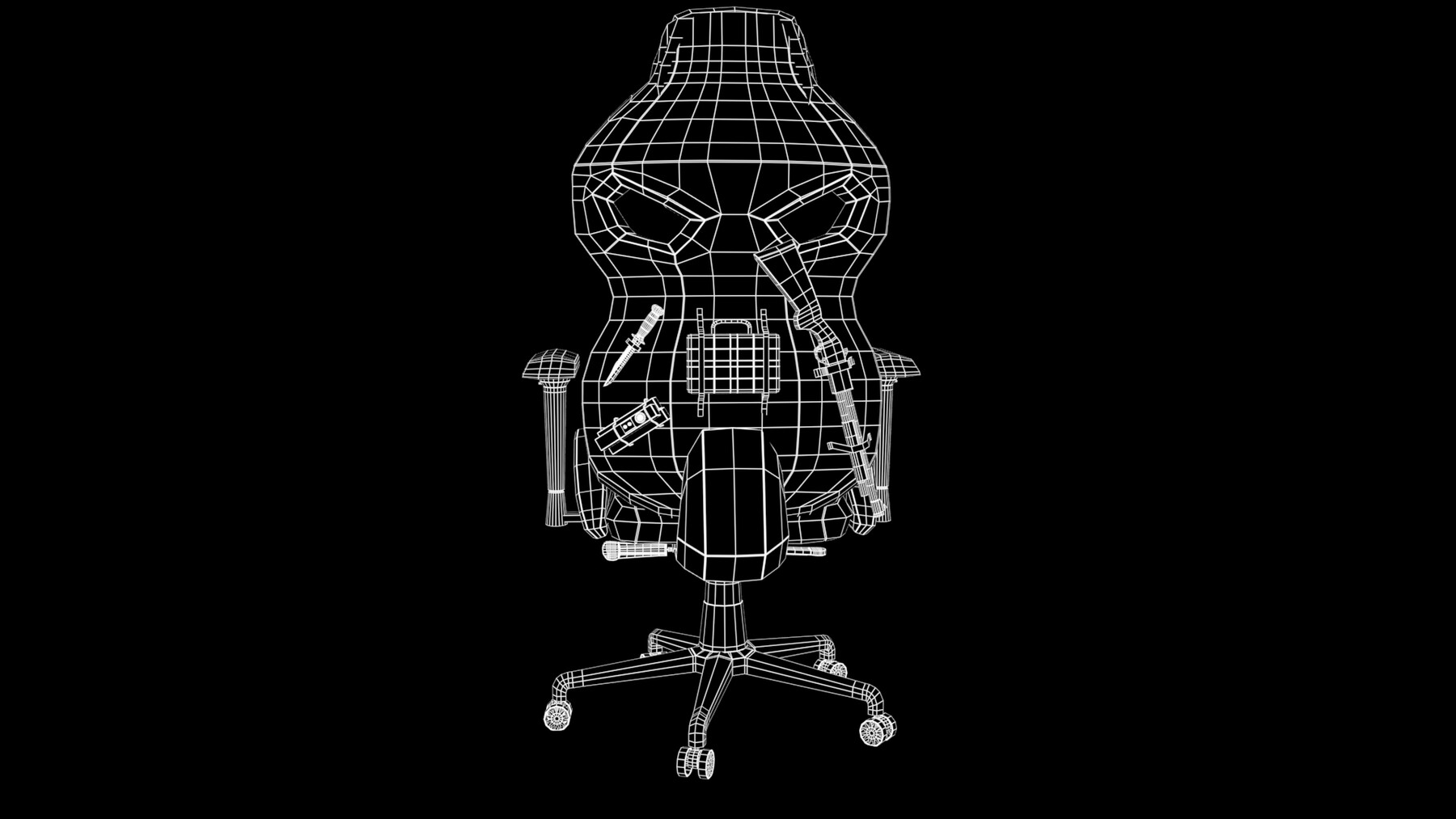 ArtStation - Gaming Chair with weapons | Game Assets