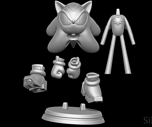 ArtStation - Shadow the Hedgehog 3D print model | Resources