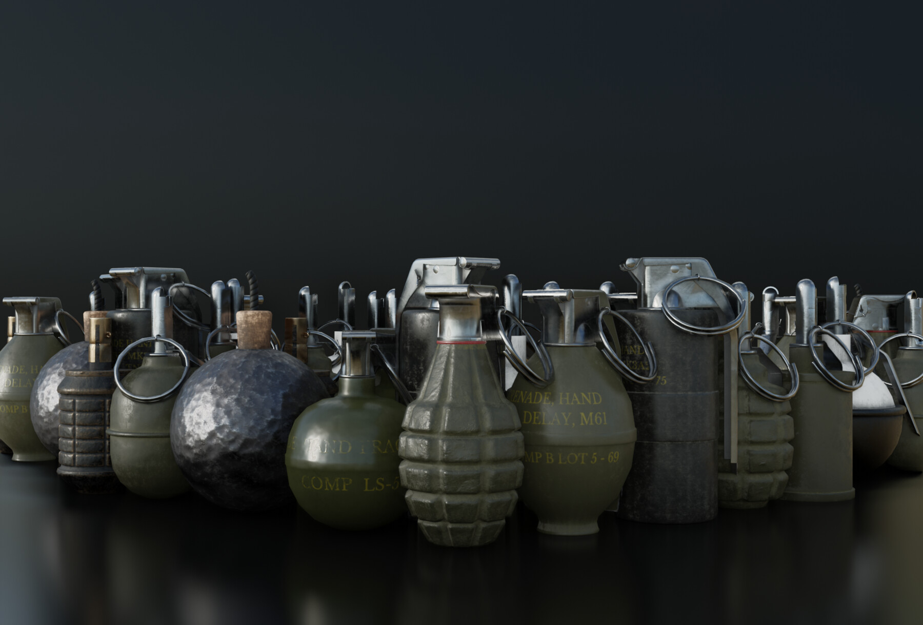 ArtStation - HQ Hand Grenades Collection | Game Assets