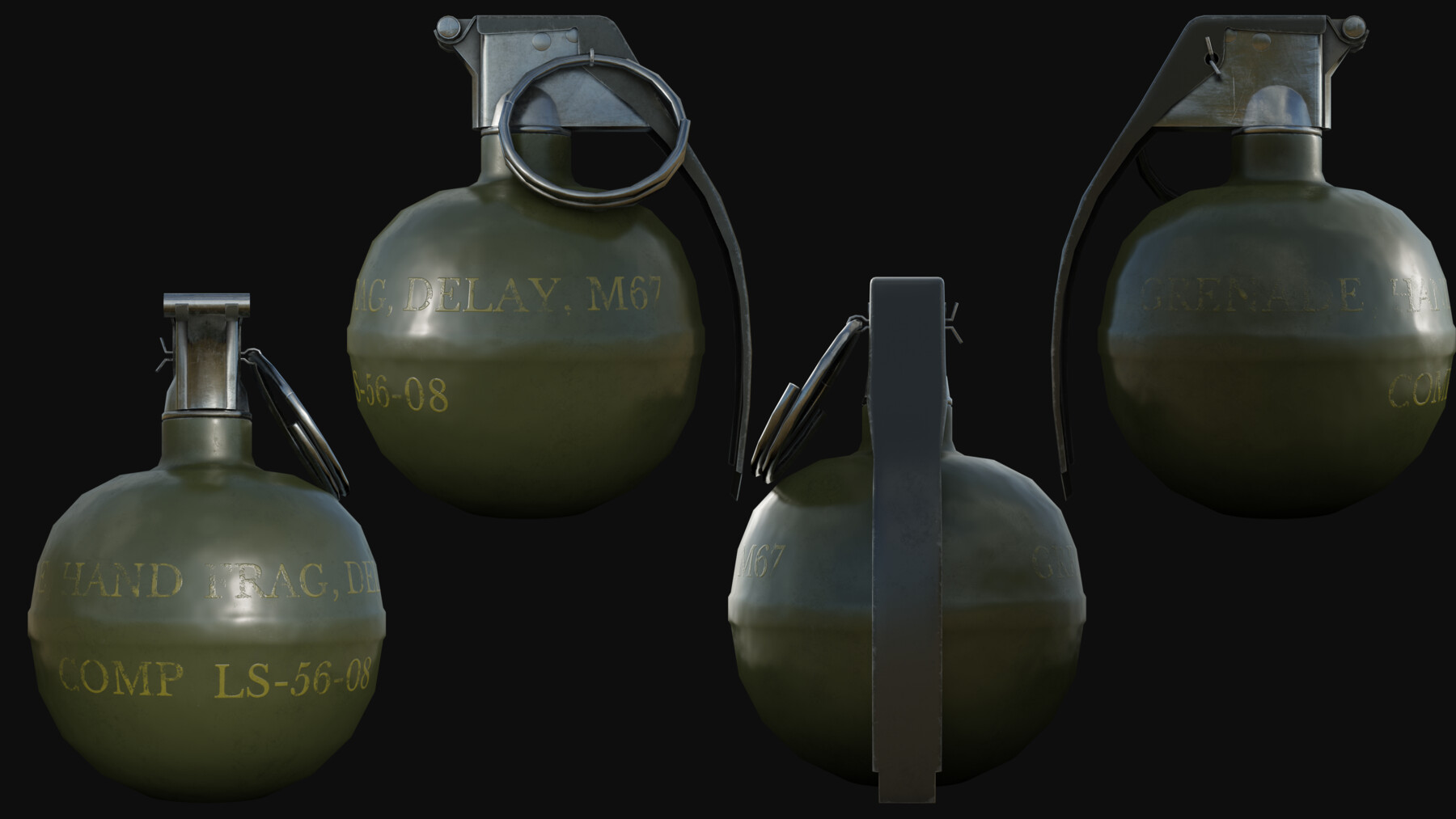 ArtStation - HQ Hand Grenades Collection | Game Assets