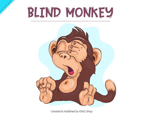 ArtStation - Blind Cartoon Monkey. Crafting, Sublimation. | Artworks