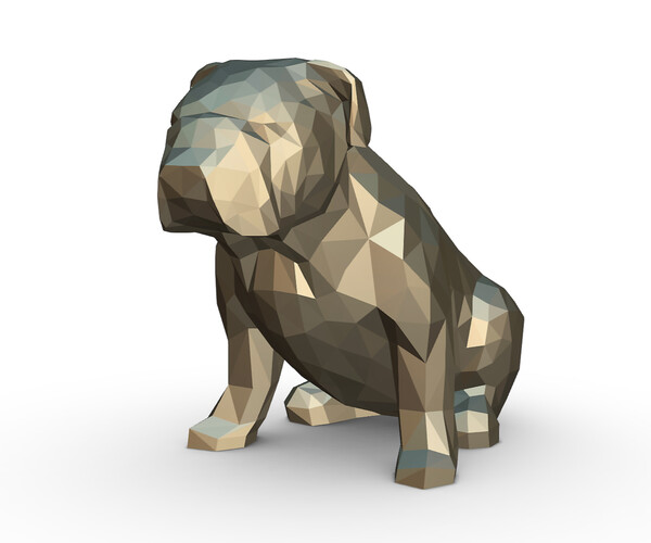 ArtStation - English bulldog figure 1 | Resources