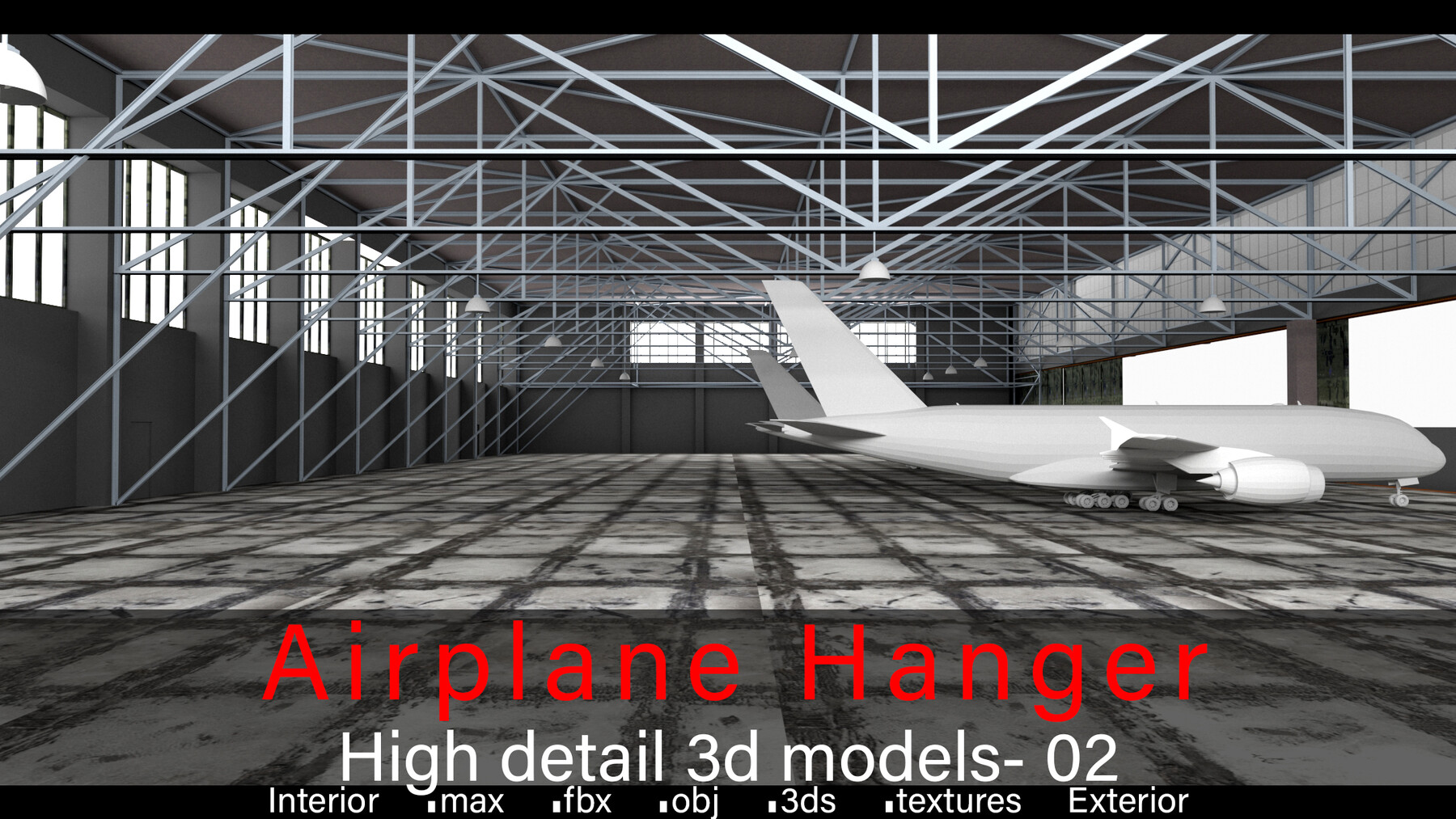 ArtStation - Airplane Hanger+ Airlplanes- Vol 02- High detail 3d models ...