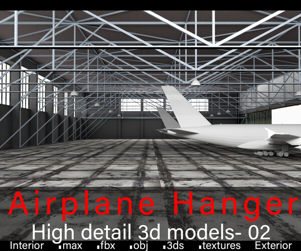 ArtStation - Airplane Hanger+ Airlplanes- Vol 02- High detail 3d models ...