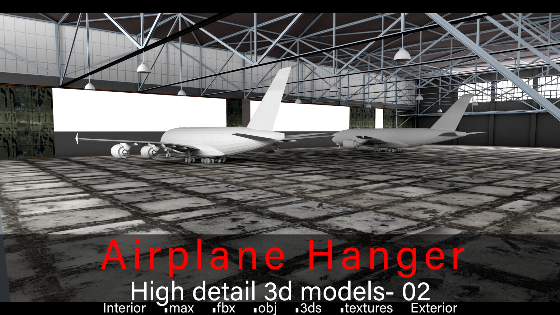 ArtStation - Airplane Hanger+ Airlplanes- Vol 02- High detail 3d models ...