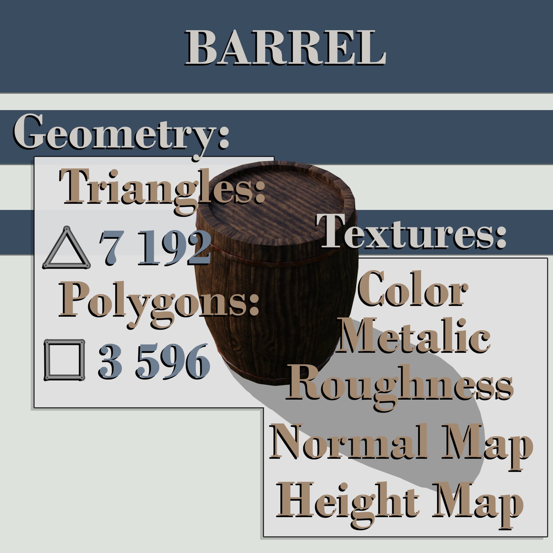 ArtStation - Barrel Game Props | Game Assets