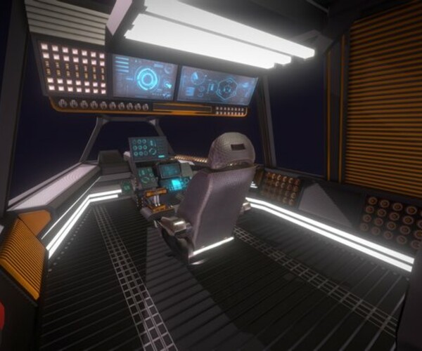 ArtStation - Sci-Fi Fighter Cockpit 3D Model | Game Assets