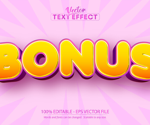 ArtStation - Cartoon text effect, editable bonus text style | Artworks