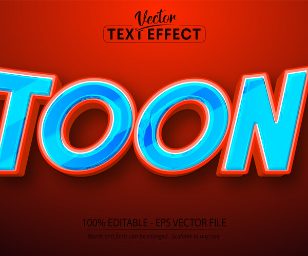ArtStation - Cartoon text effect, editable toon text style | Artworks