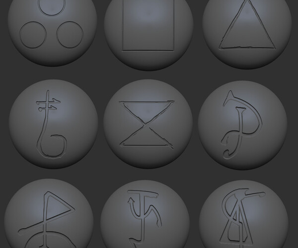 ArtStation - Arcane Symbol Creation Kit 40 alphas | Brushes