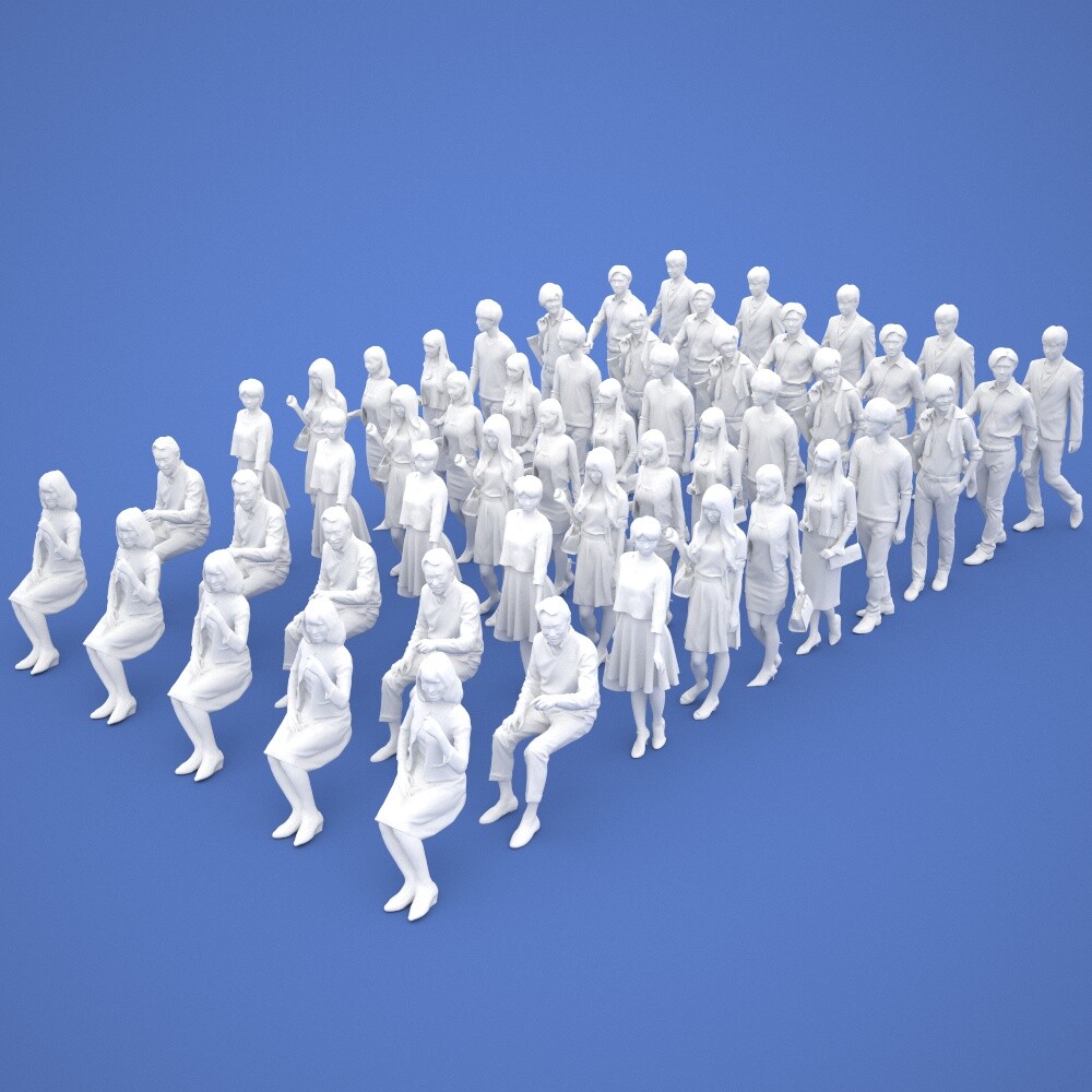 ArtStation - Posed 3D-people 10-SET -005 | Resources