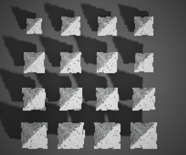 ArtStation - VOXEL Trees - Spruce Evergreen - Winter | Game Assets