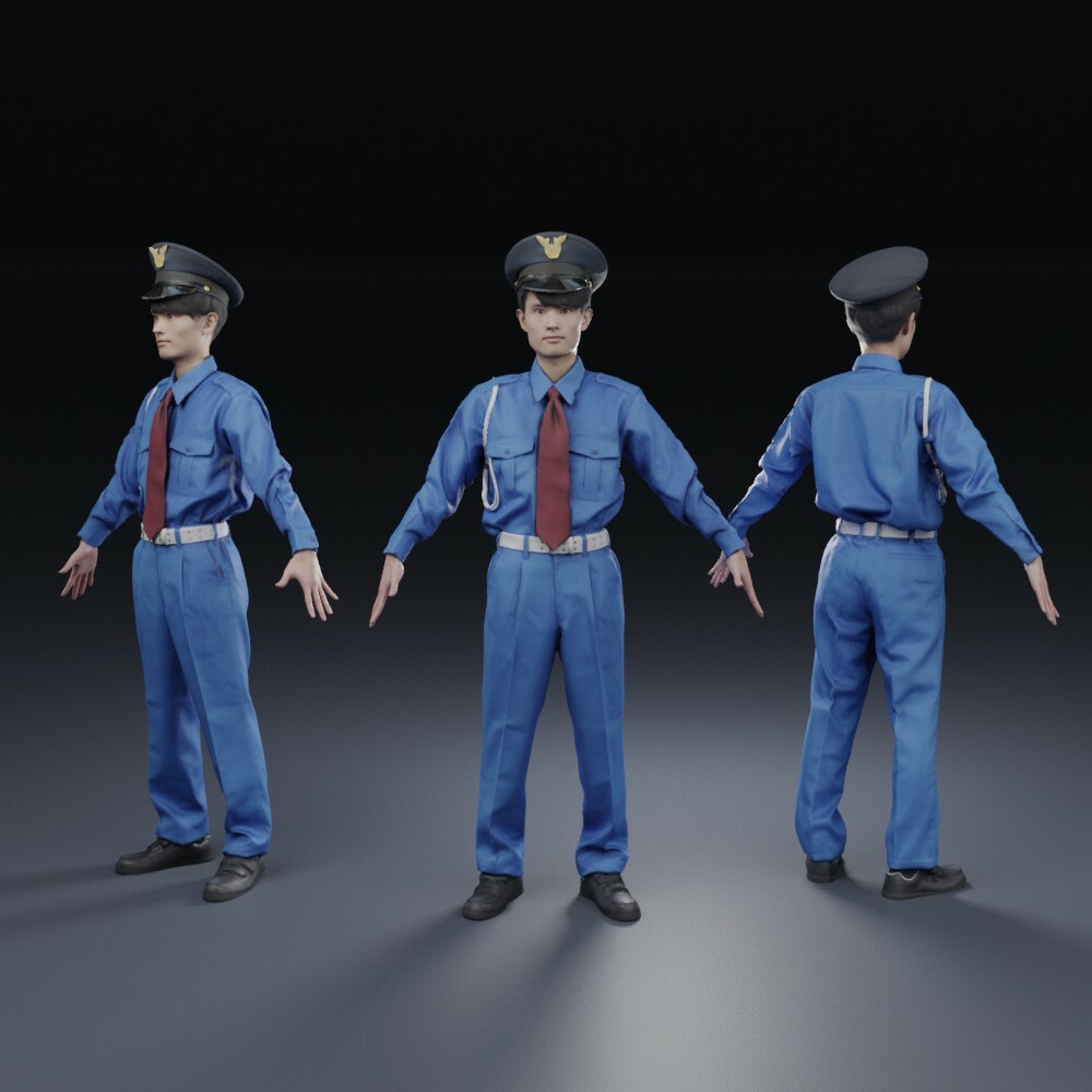 ArtStation - Animated 3D-Security guard 155_Toshi_N07 | Resources
