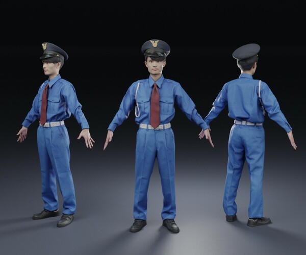 ArtStation - Animated 3D-Security guard 155_Toshi_N07 | Resources
