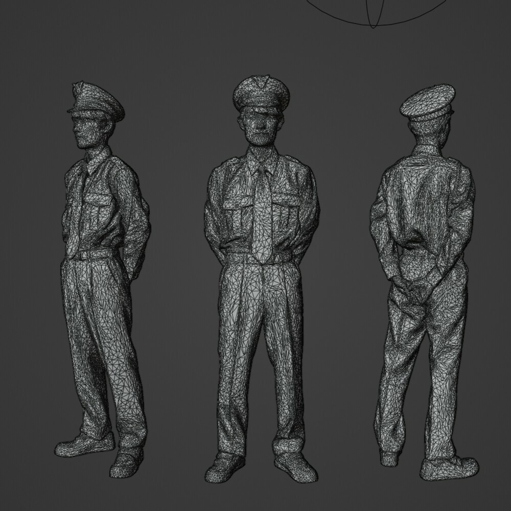 ArtStation - Posed 3D-Security guard 156_Toshi_N09 | Resources