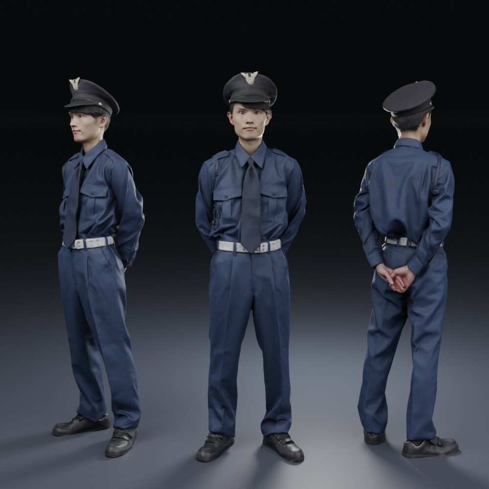 ArtStation - Posed 3D-Security guard 156_Toshi_N09 | Resources