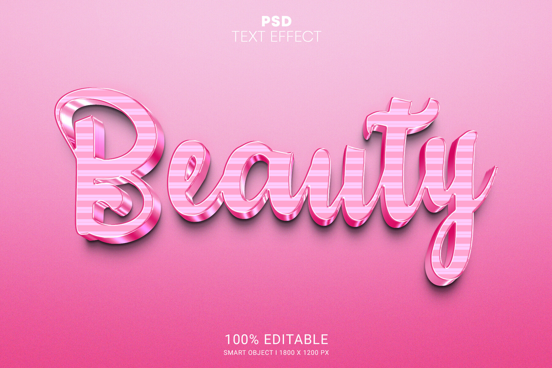 ArtStation - Beauty PSD fully editable text effect. Layer style PSD ...
