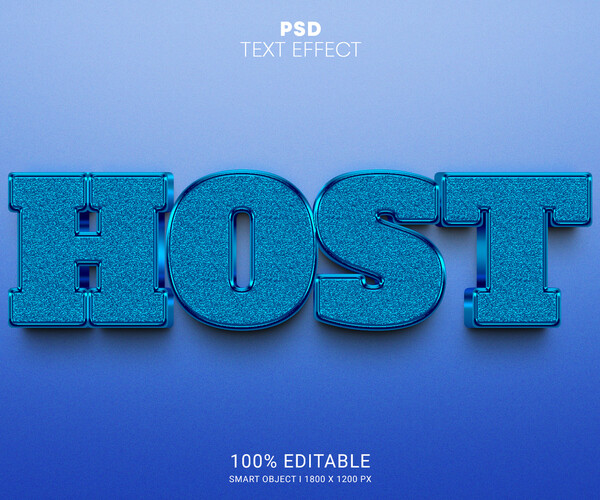 ArtStation - Host PSD fully editable text effect. Layer style PSD ...