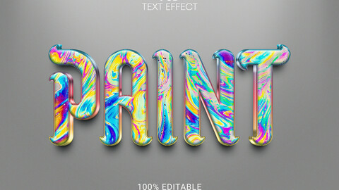 ArtStation - Paint PSD fully editable text effect. Layer style PSD ...